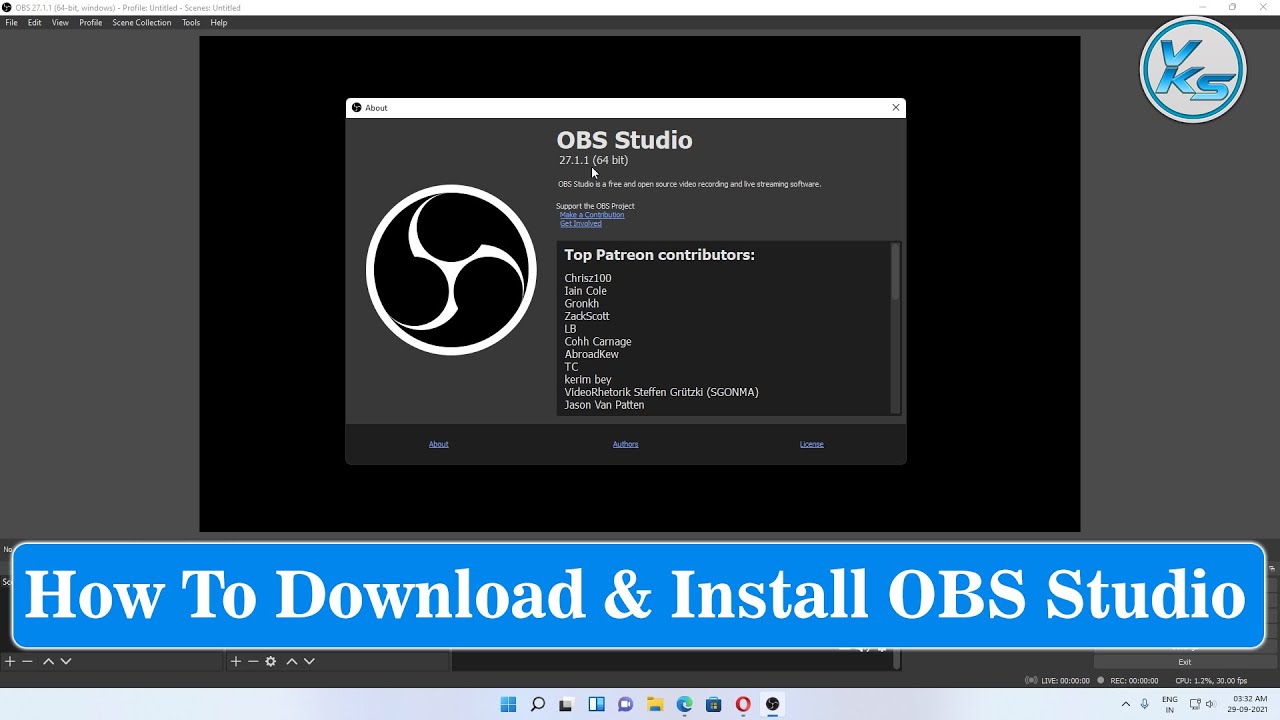 How To Download And Install OBS Studio 27.1.1 On Windows 11/10/8 - YouTube