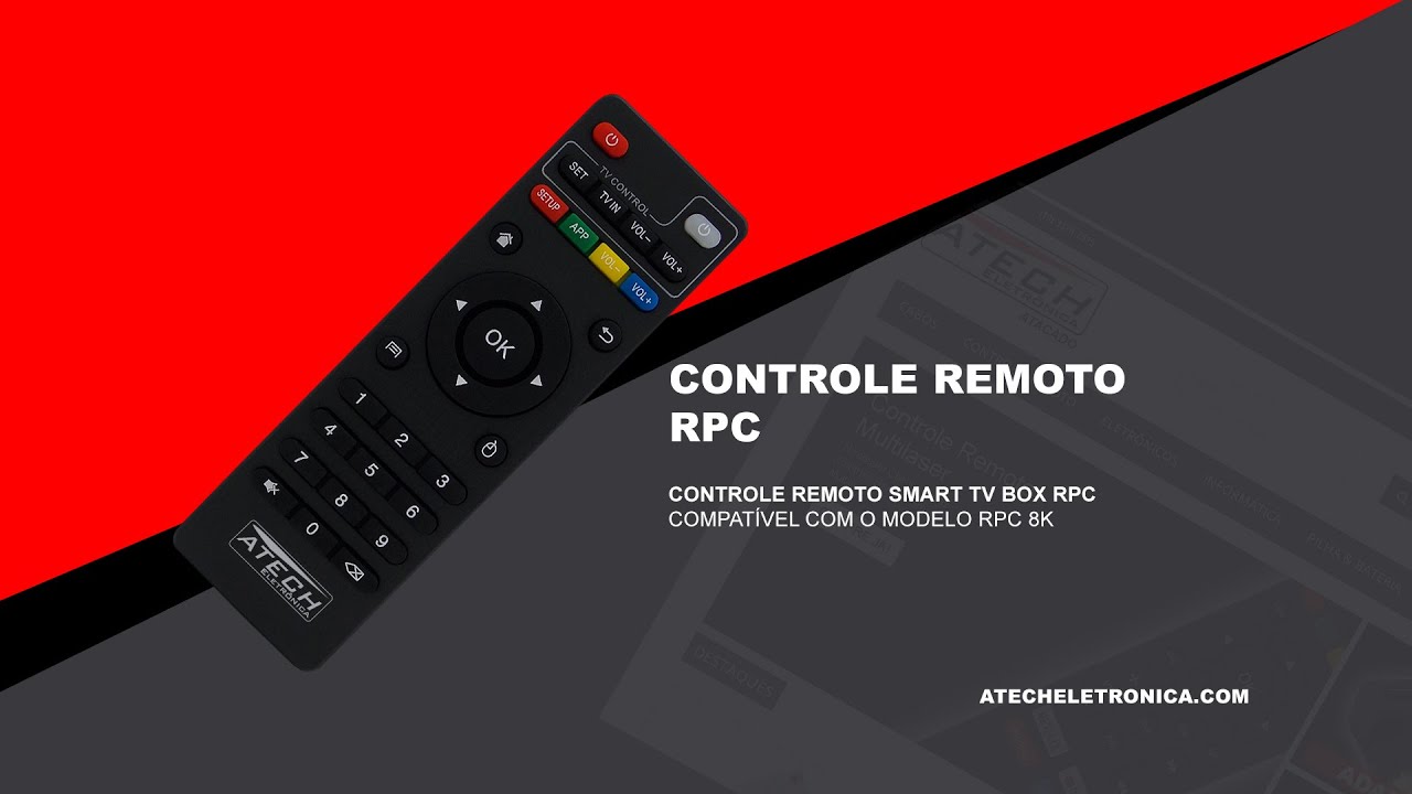 Controle Remoto Smart TV Box RPC 8K - YouTube