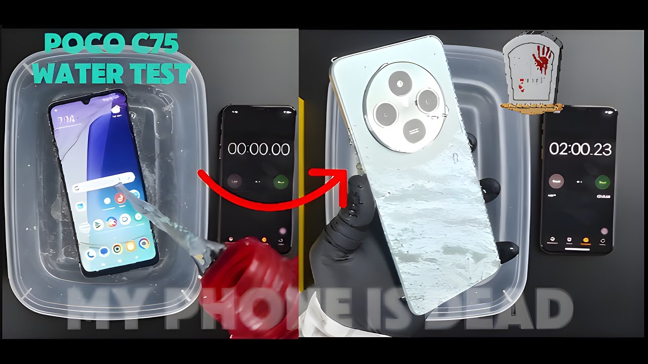 Poco C75 vs Water 💧💦| Poco C75 is Waterproof or Not? Extreme water Test ...