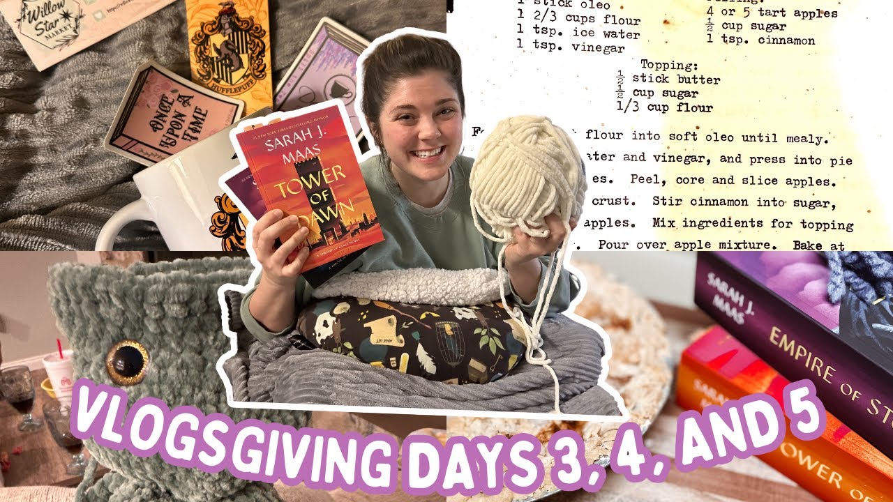 VLOGSGIVING DAYS 3-5 | goblin days, bake with me, and thanksgiving day ...