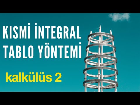 Kalkülüs 2 ❖ Kısmi İntegral Tablo Yöntemi ❖ Integration By Parts ❖ Tabular Integration ❖
