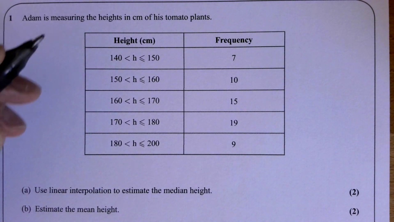 Year 12 - Stats 2 - Linear Interpolation revision - YouTube