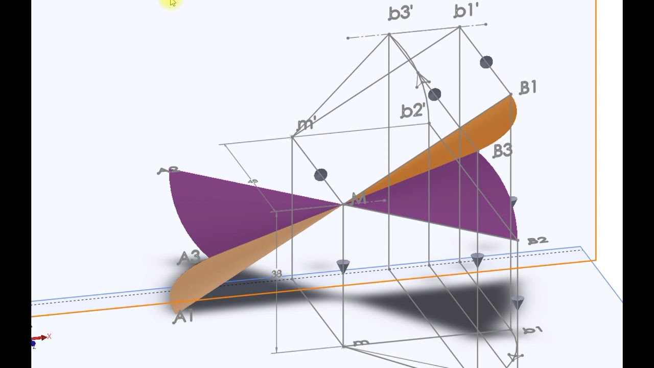 22 Orthographic Projection of Line - Inclined to Both the Planes - Mid ...