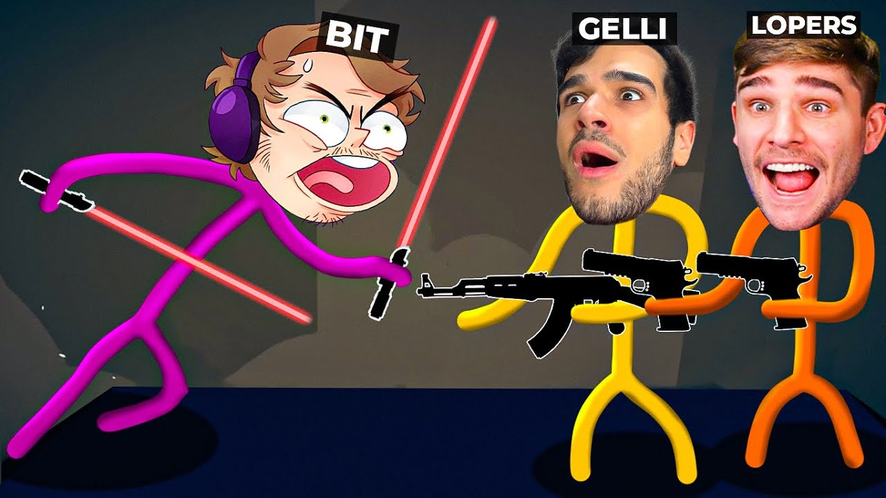 BitGamer vs Amigos no STICK FIGHT 😱 - YouTube