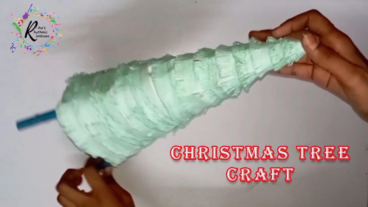 How to make Paper Christmas Tree | Riha's Craft Tamil - YouTube