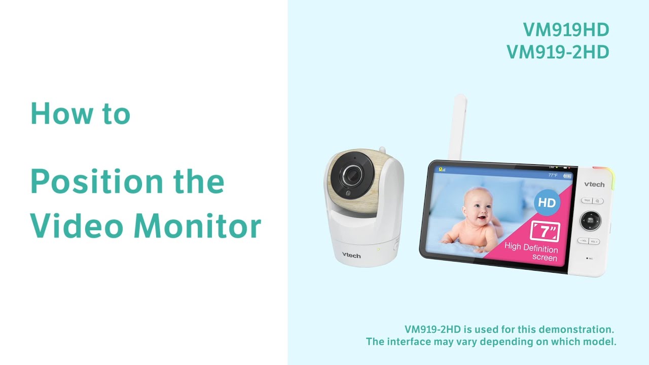 Positioning the Video Monitor - VTech VM919HD VM919-2HD - YouTube