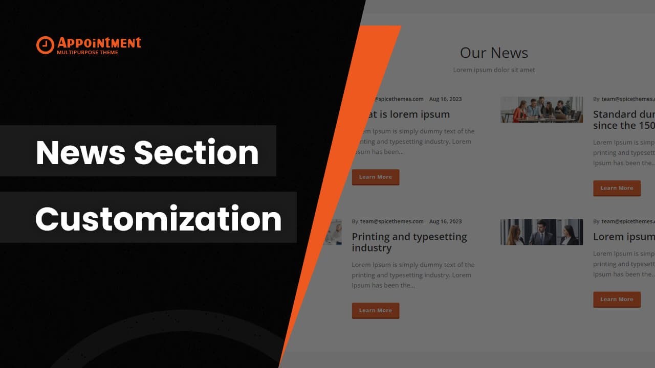 How to Make and Customize Latest News section in Appointment WordPress ...