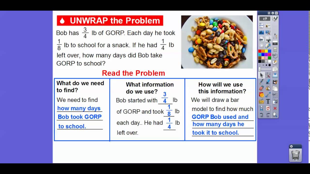 Problem Solving - Fraction Operations - Lesson 2.10 - YouTube