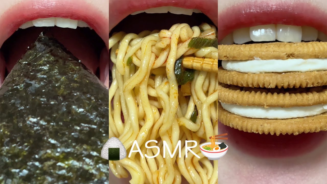 asmr-convenience-store-food-mukbang-triangular-kimbap-ramen-snacks