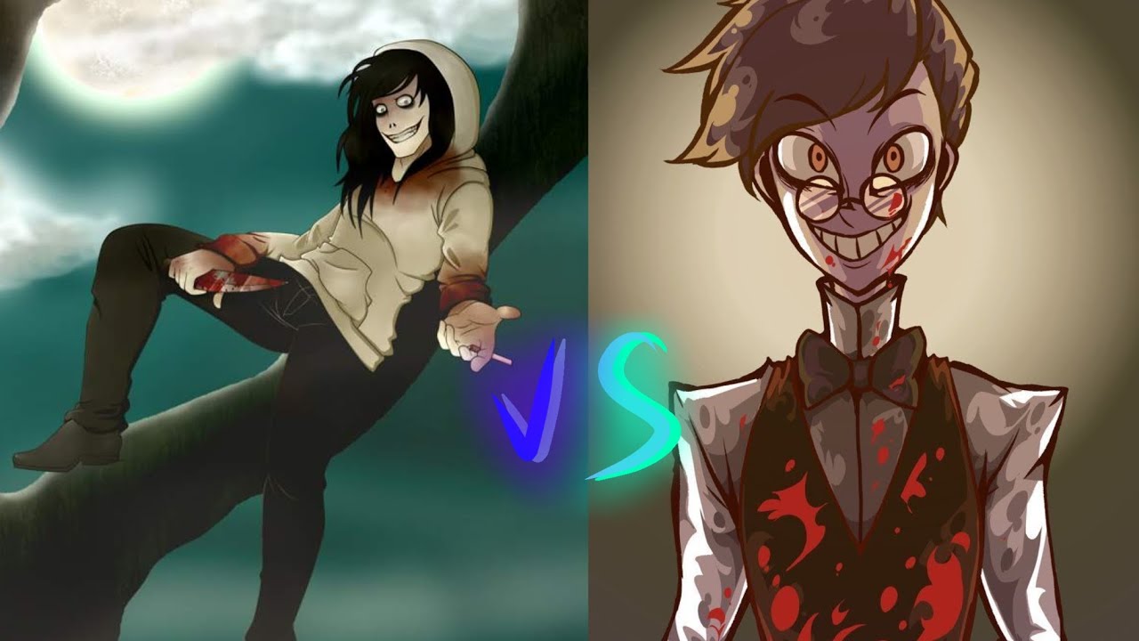 jeff the killer(HUMAN) VS alastor(HUMAN) - YouTube