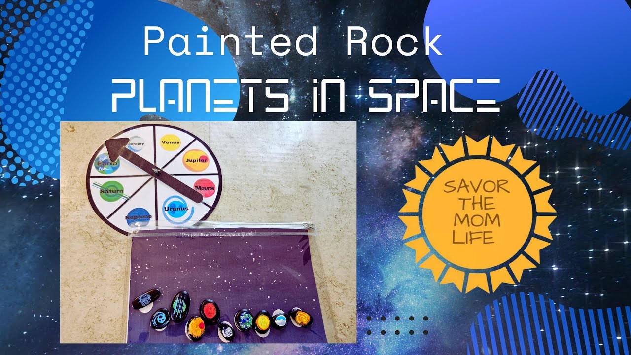 Painted Rock Planets in Space- Name Game and Number Order Practice ...