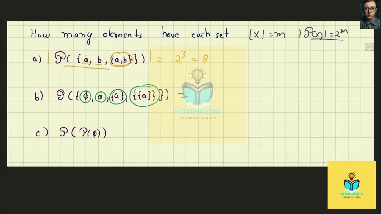 [Math] How many elements does each of these sets have where and are distinct elements? - YouTube