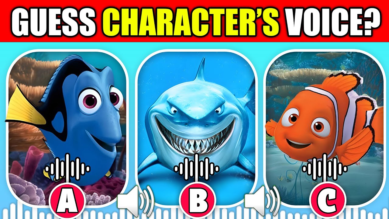 🔊 Guess THE FINDING NEMO Characters by Their Voice? | Nemo, Dory, Bruce ...