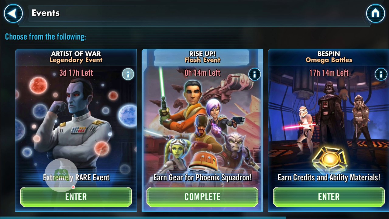 Star Wars GoH Rebel rise up a event part 1 - YouTube