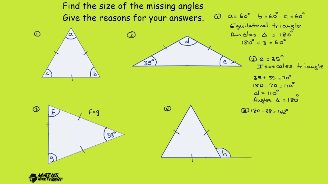 Angles in a triangle | Maths with Tennille - YouTube