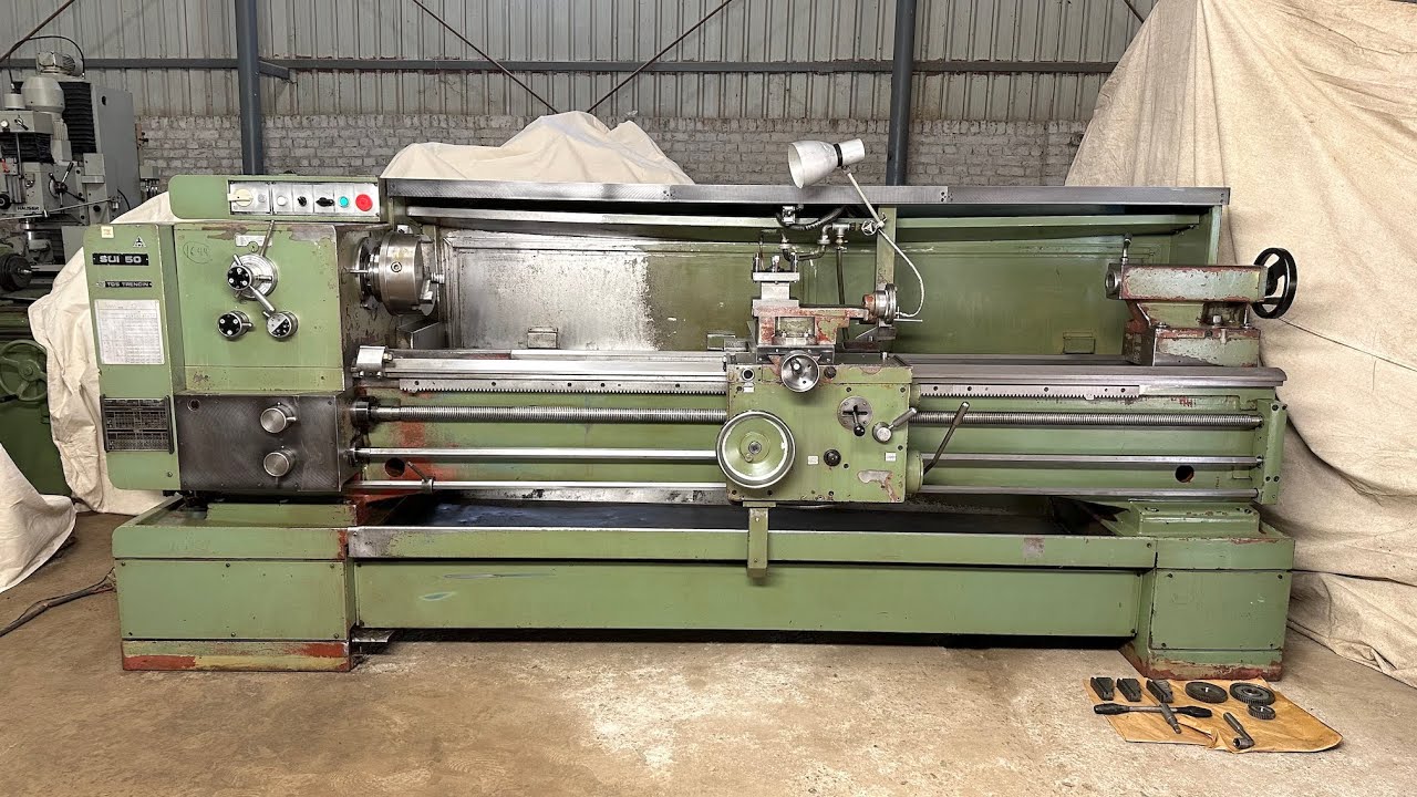TOS SUI 50 Lathe Machine - 2000 mm Job Length - YouTube