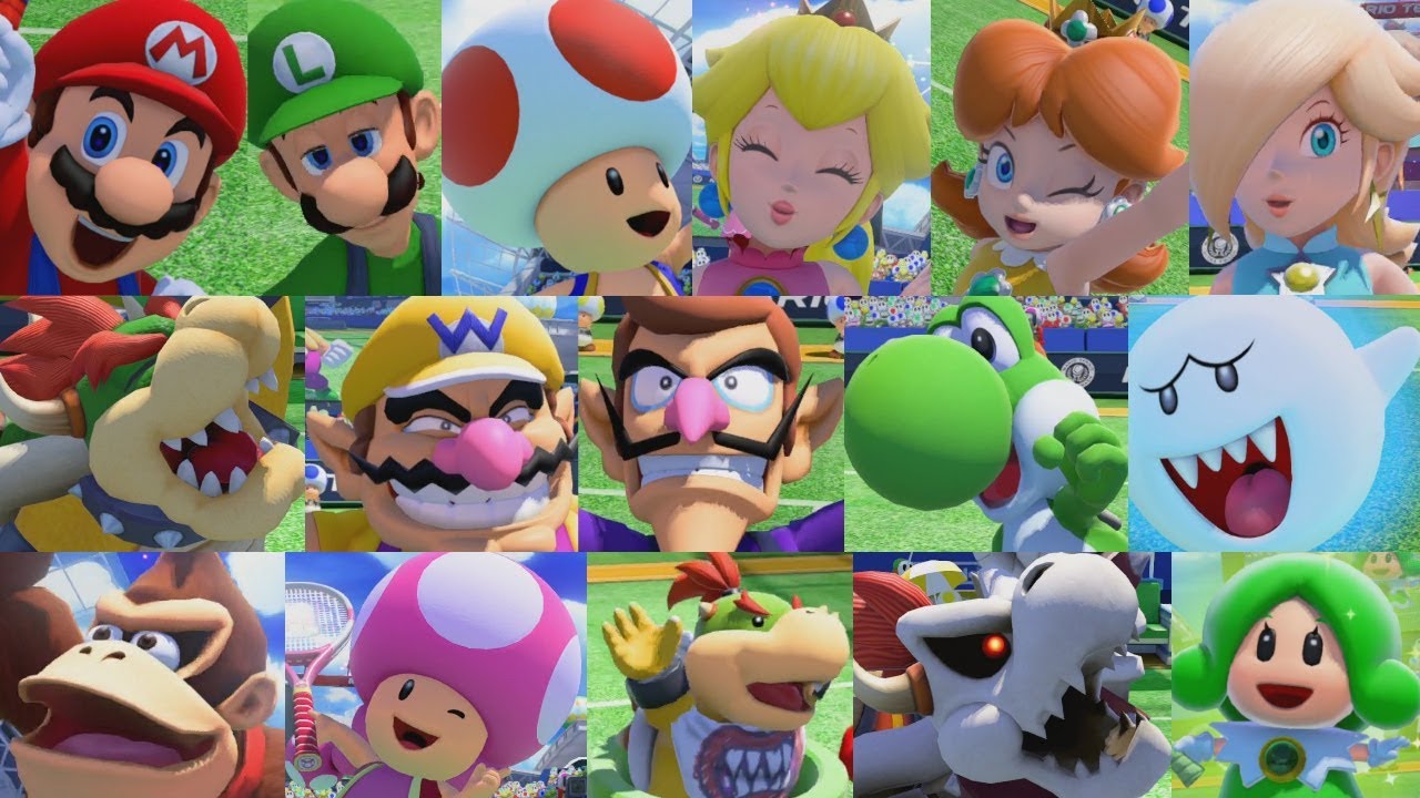 Mario Tennis: Ultra Smash - All Characters - YouTube