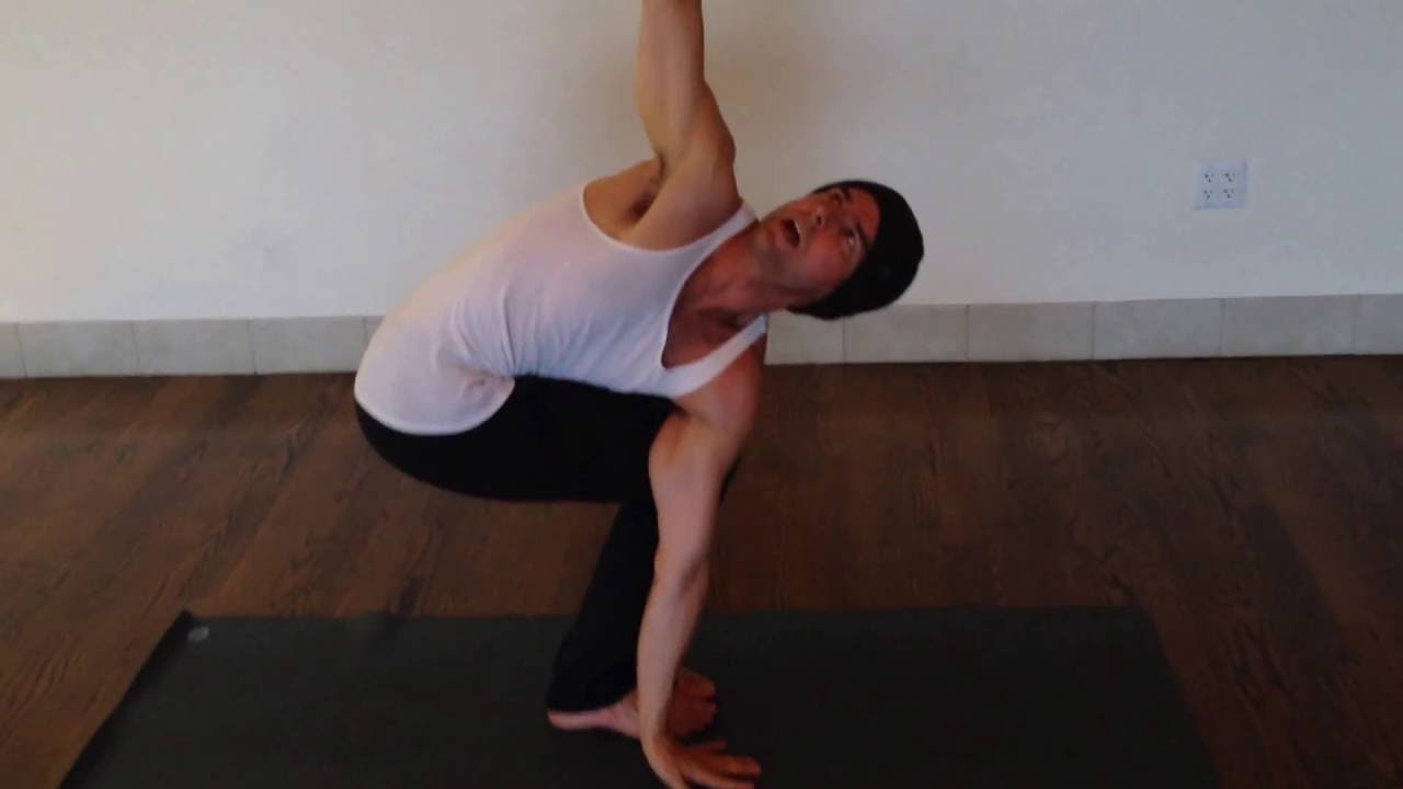Yoga Tutorial: Twisting Chair Pose - YouTube