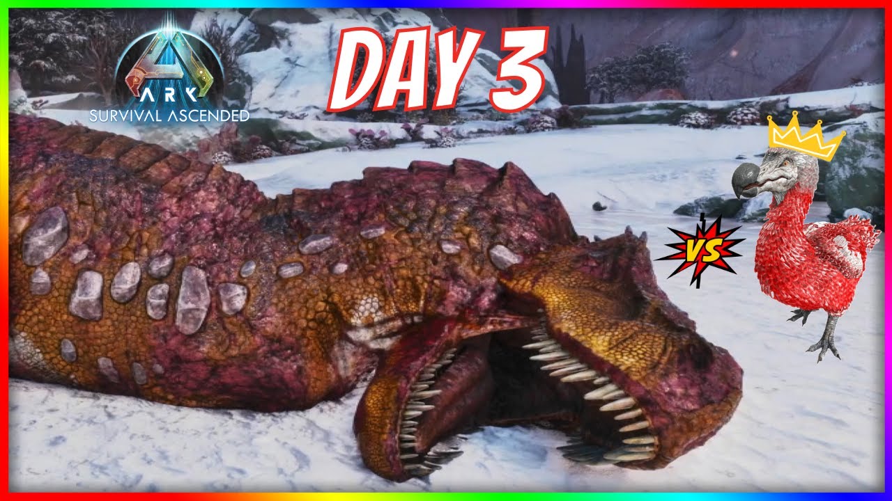 Day 3 of defeating Rex with Level 1500 Dodo #ark - YouTube