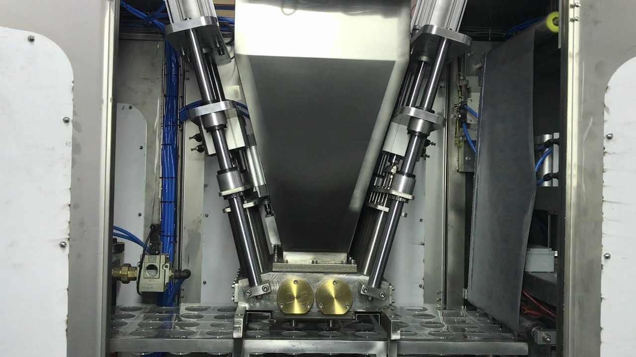 Thermoforming Water filling machine - YouTube