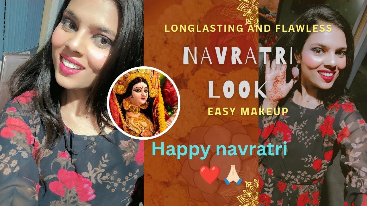 Navratri makeup look | long-lasting|easy makeup| navratri ...