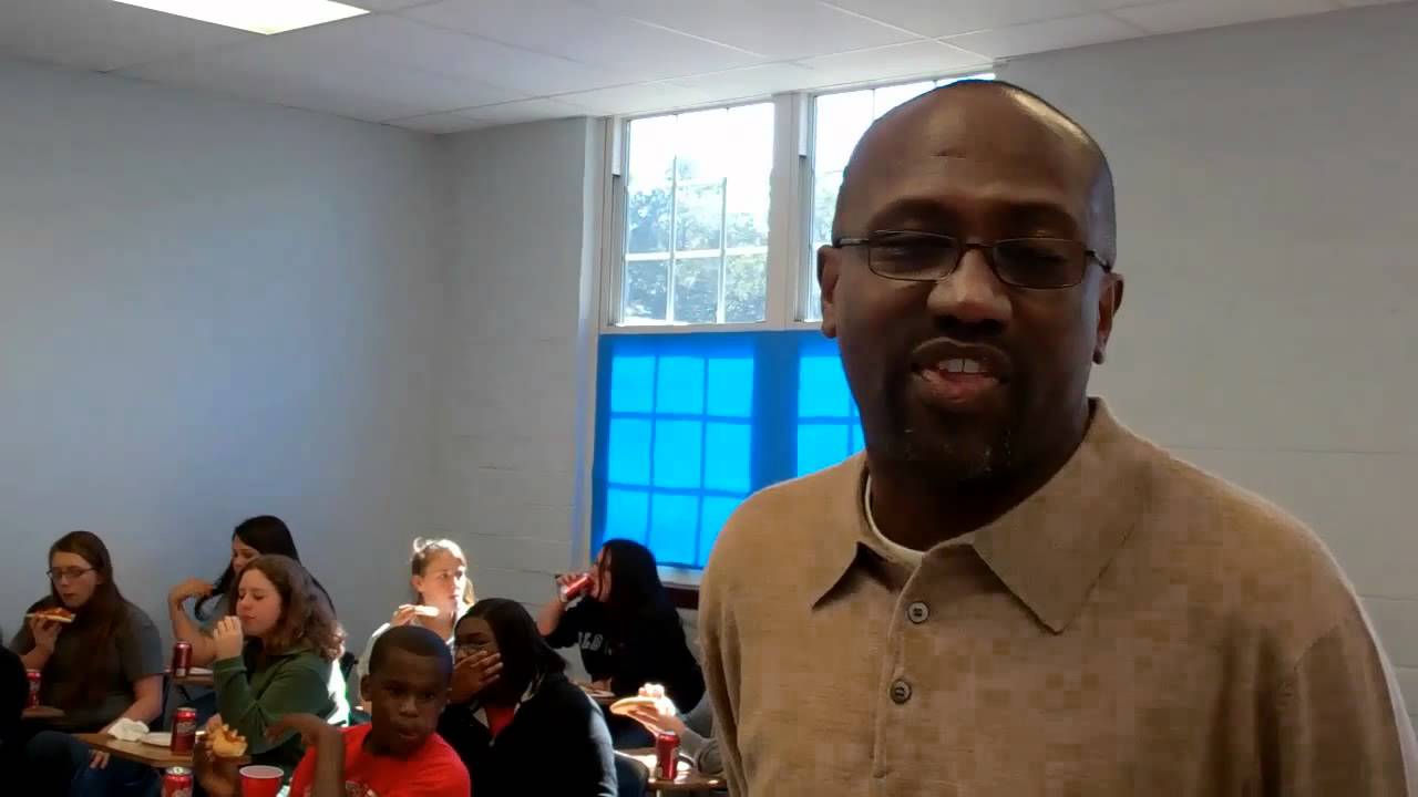Tony Shanks awards students at Magee Middle with Pizza Party - YouTube