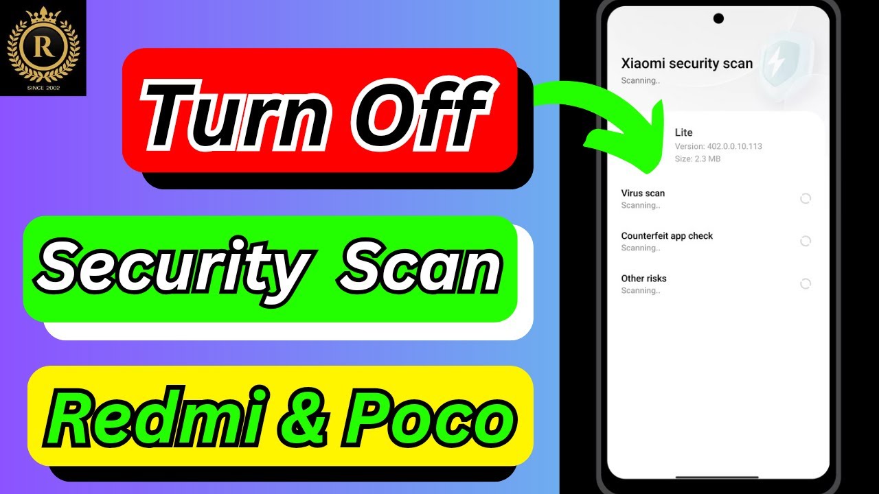 How To Turn Off Security Scan Mi || Redmi Me Security Scan Kaise Hataye ...