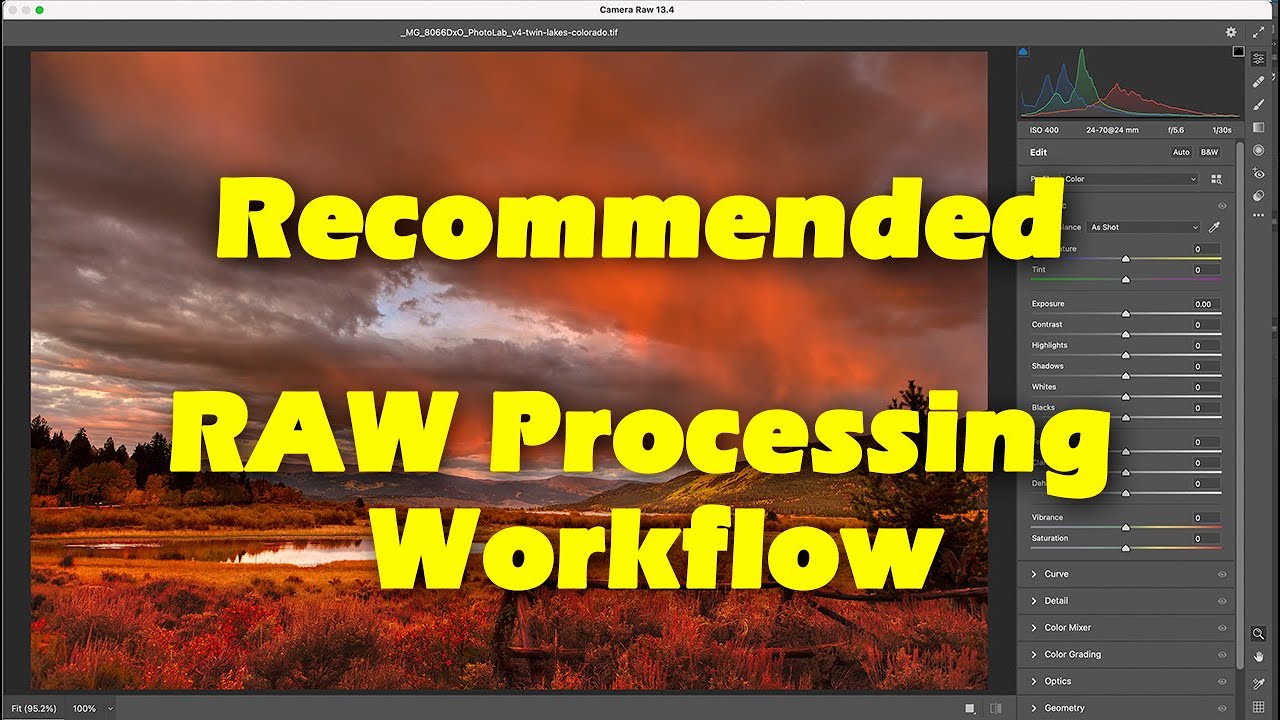 Work Flow for RAW File Processing - YouTube