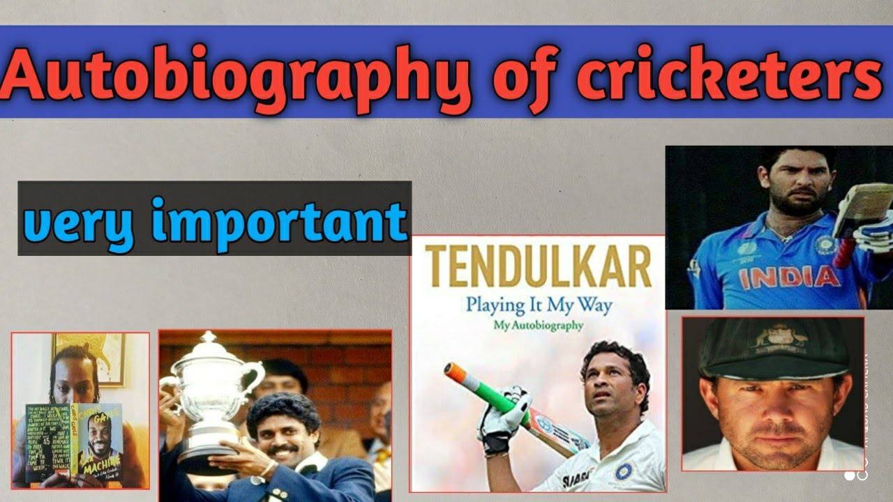 Autobiography of cricketers. ..important for competitive exams - YouTube