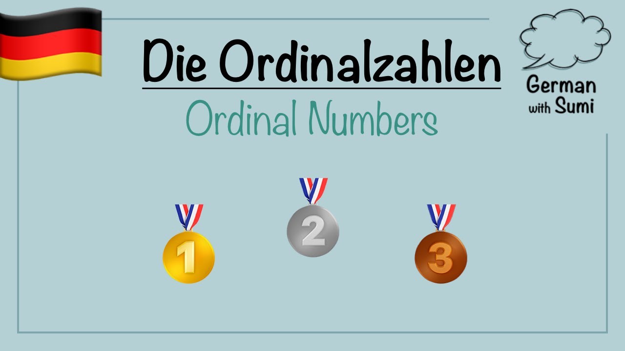 Ordinal Numbers in German - YouTube