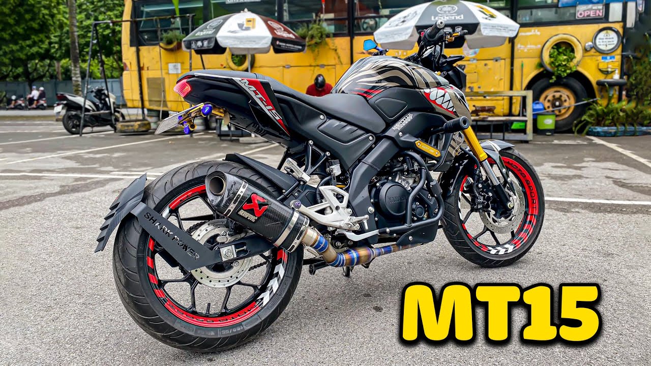 YAMAHA MT15 ĐỘ LỐP TO - BÁNH LỚN l YAMAHA MT15 ĐỘ MÀU MÈ, CỔ PÔ TITAN ...