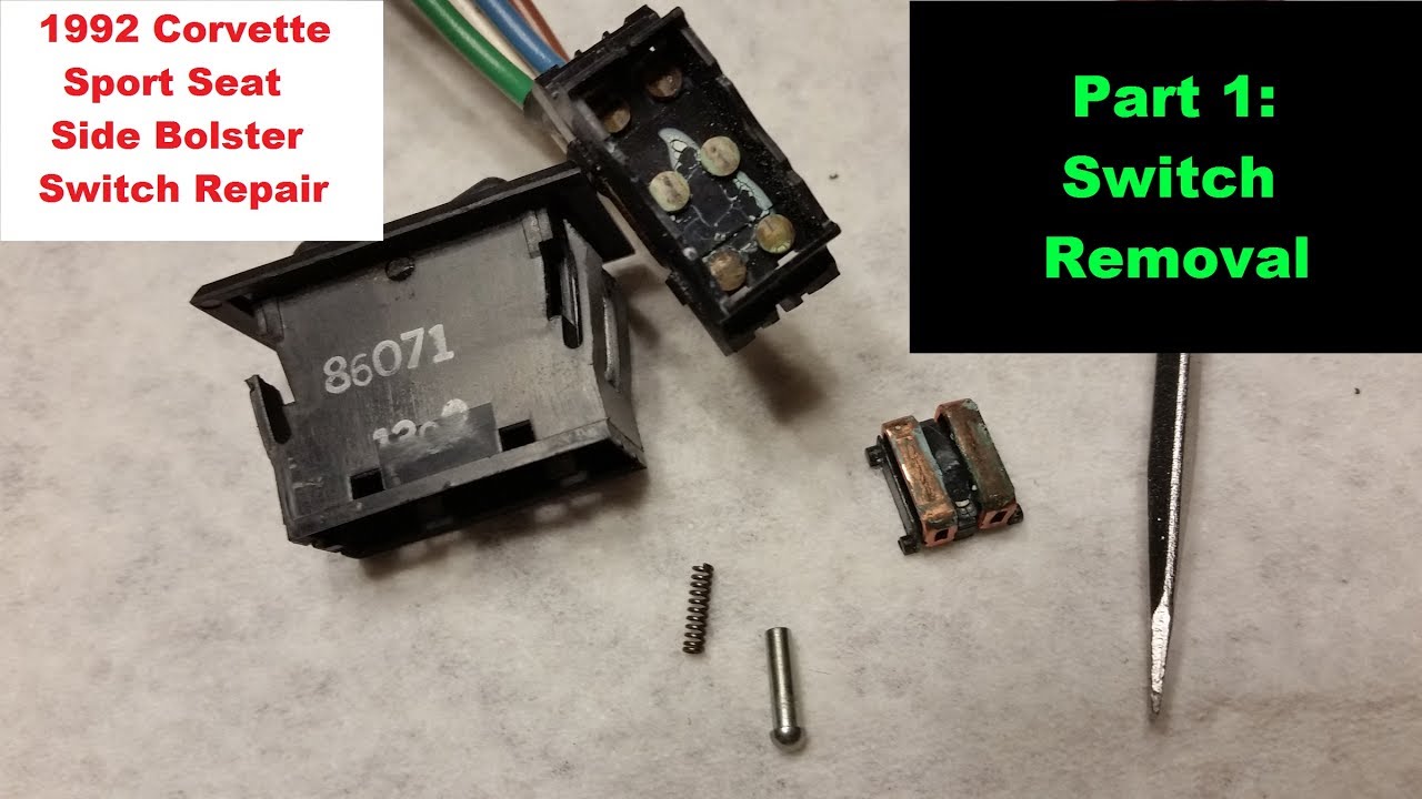 1992 Corvette Side Bolster Switch Repair... PART 1 - YouTube