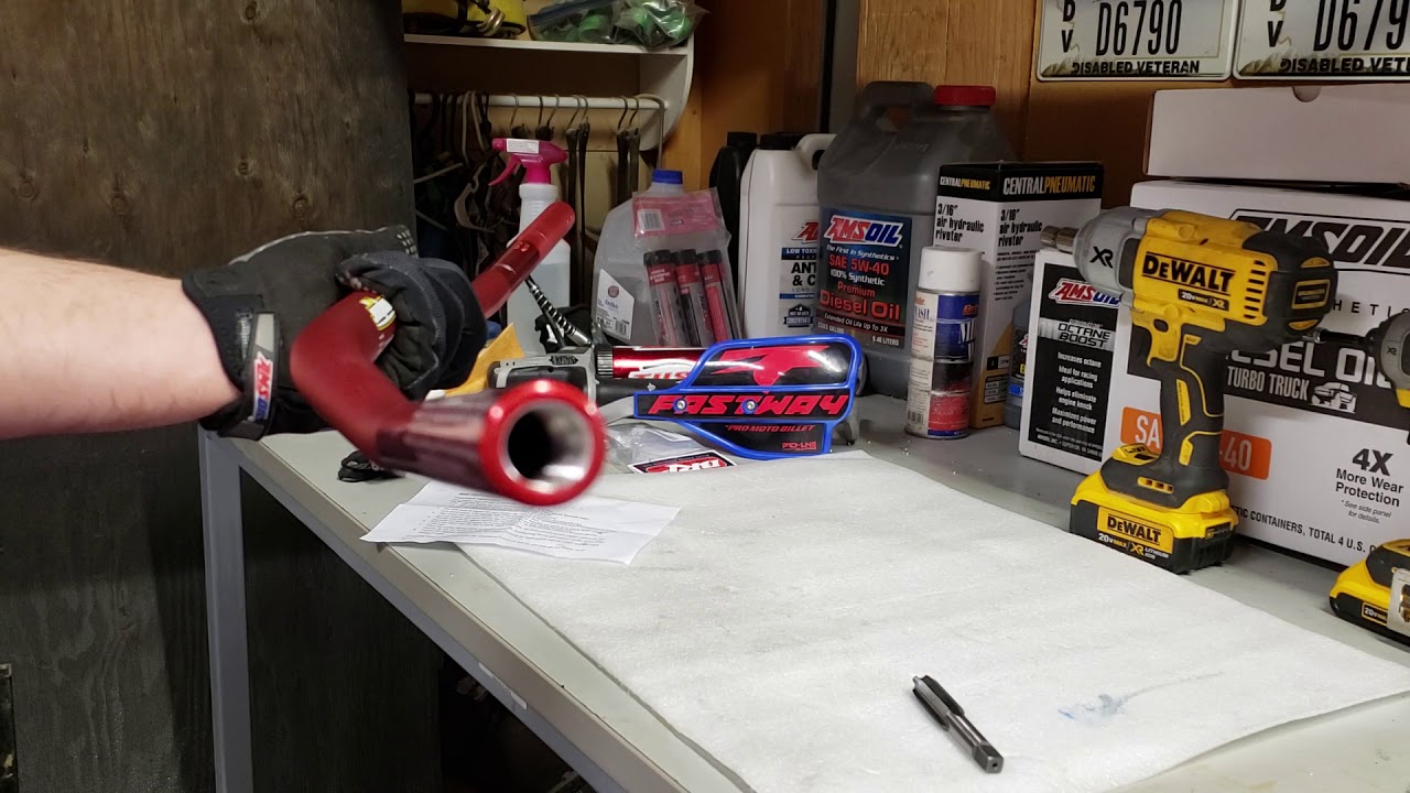 Tapping handlebars for Fastway handguards - YouTube