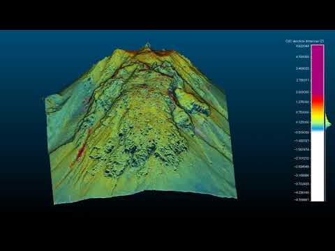 Unzen Dome LiDAR Animation - YouTube