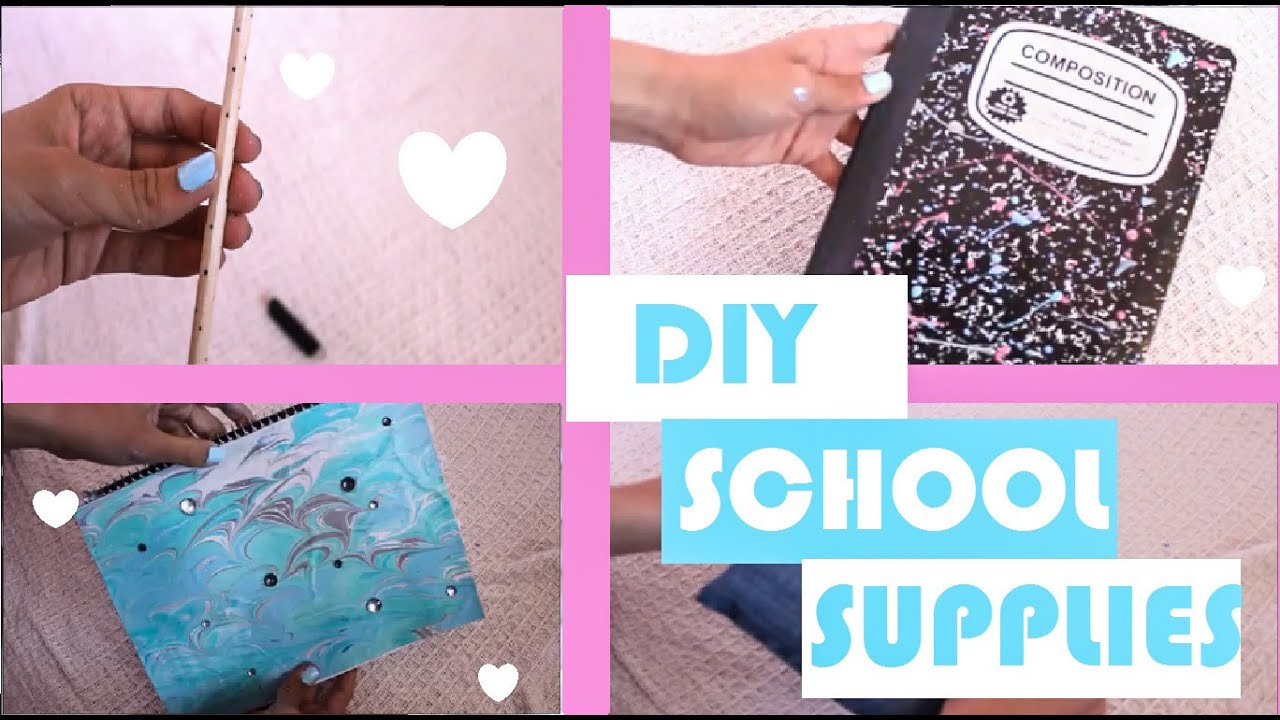 DIY School Supplies + Decorations - YouTube