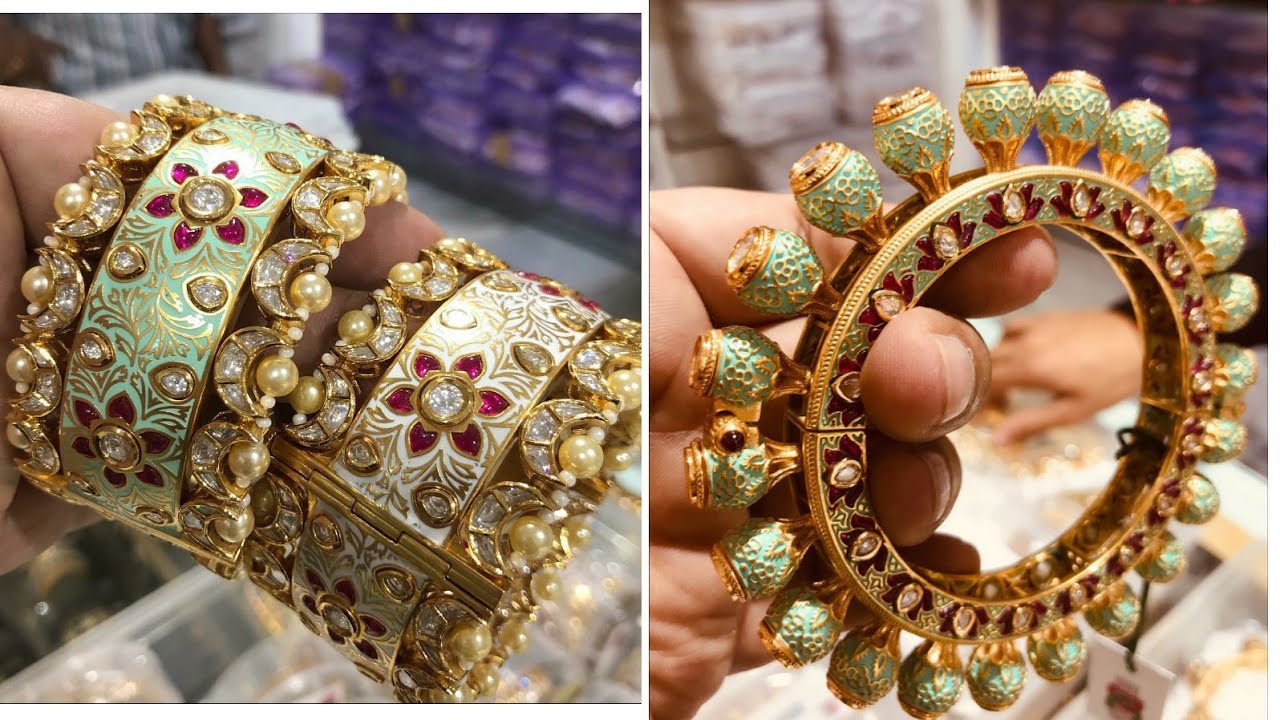 Latest Kundan Bangles Designs For Brides - YouTube