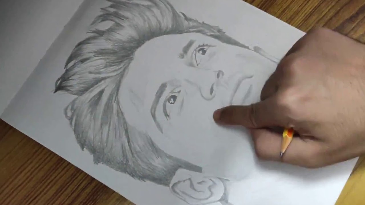 Sushant Singh Rajput realistic sketch - YouTube