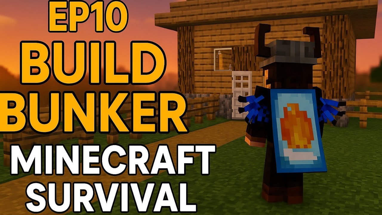 🔥 Minecraft Bunker Build - Episode 10 | Survival Base Design in Evening ...