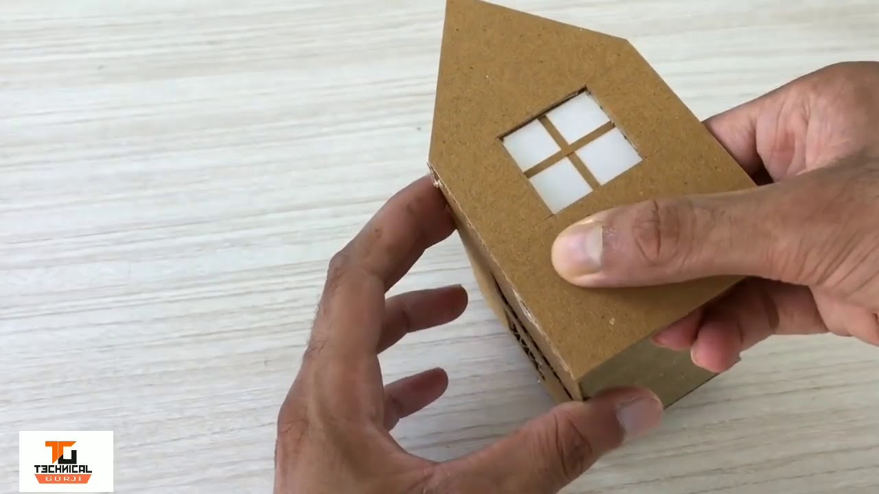 windmill, wind turbine, school project, cardboard model, cardboard ...