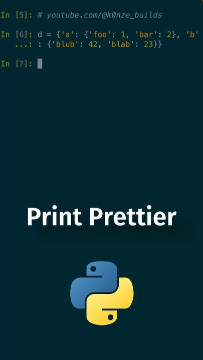 Printer Prettier in #Python #Code #Pythonic - YouTube