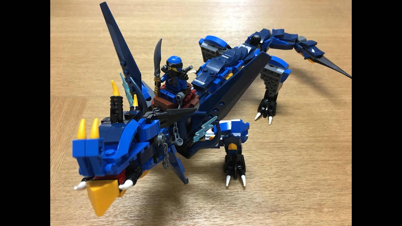 How to build lego ninjago blue dragon stormbringer (speed build) - YouTube