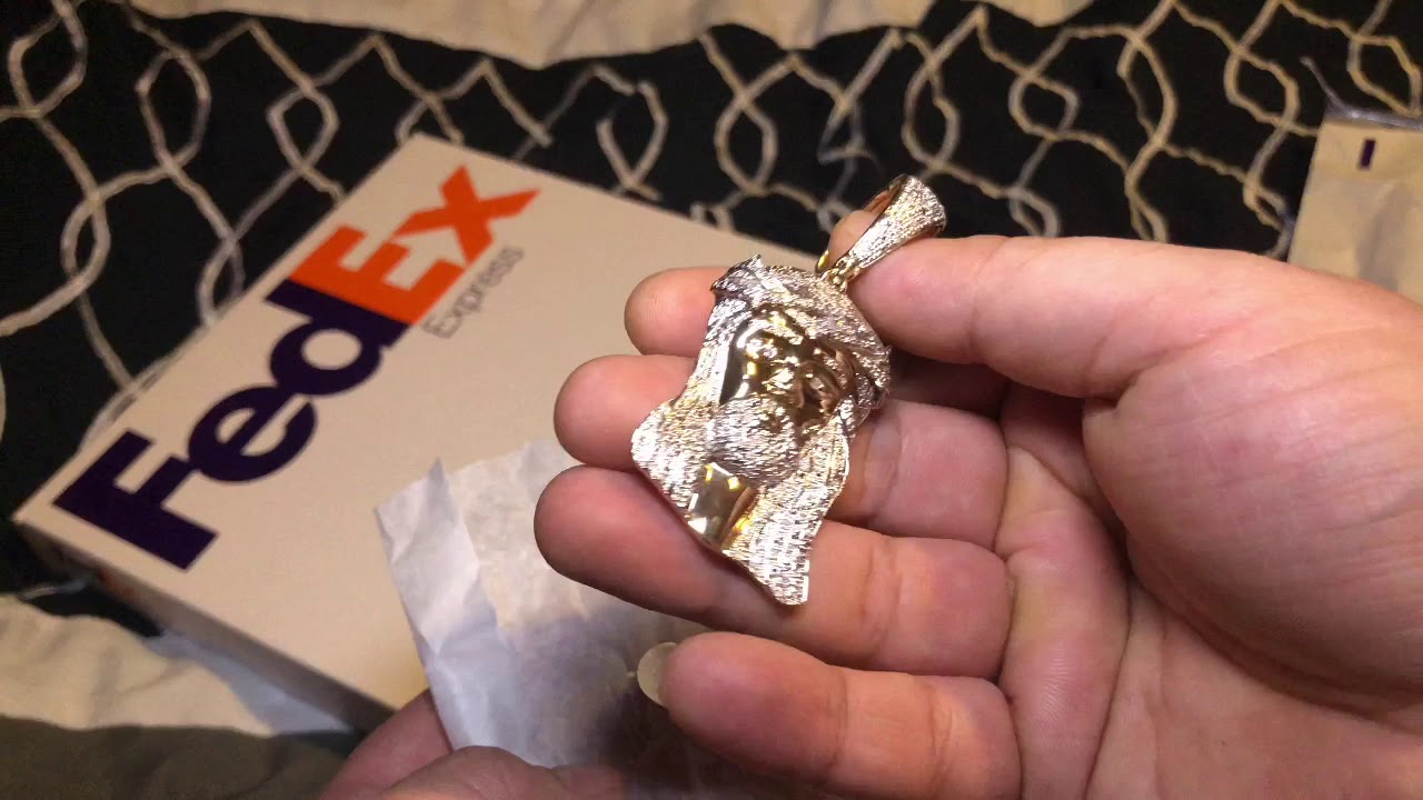 Iced Jesus piece From Daniel jewelry Inc - YouTube