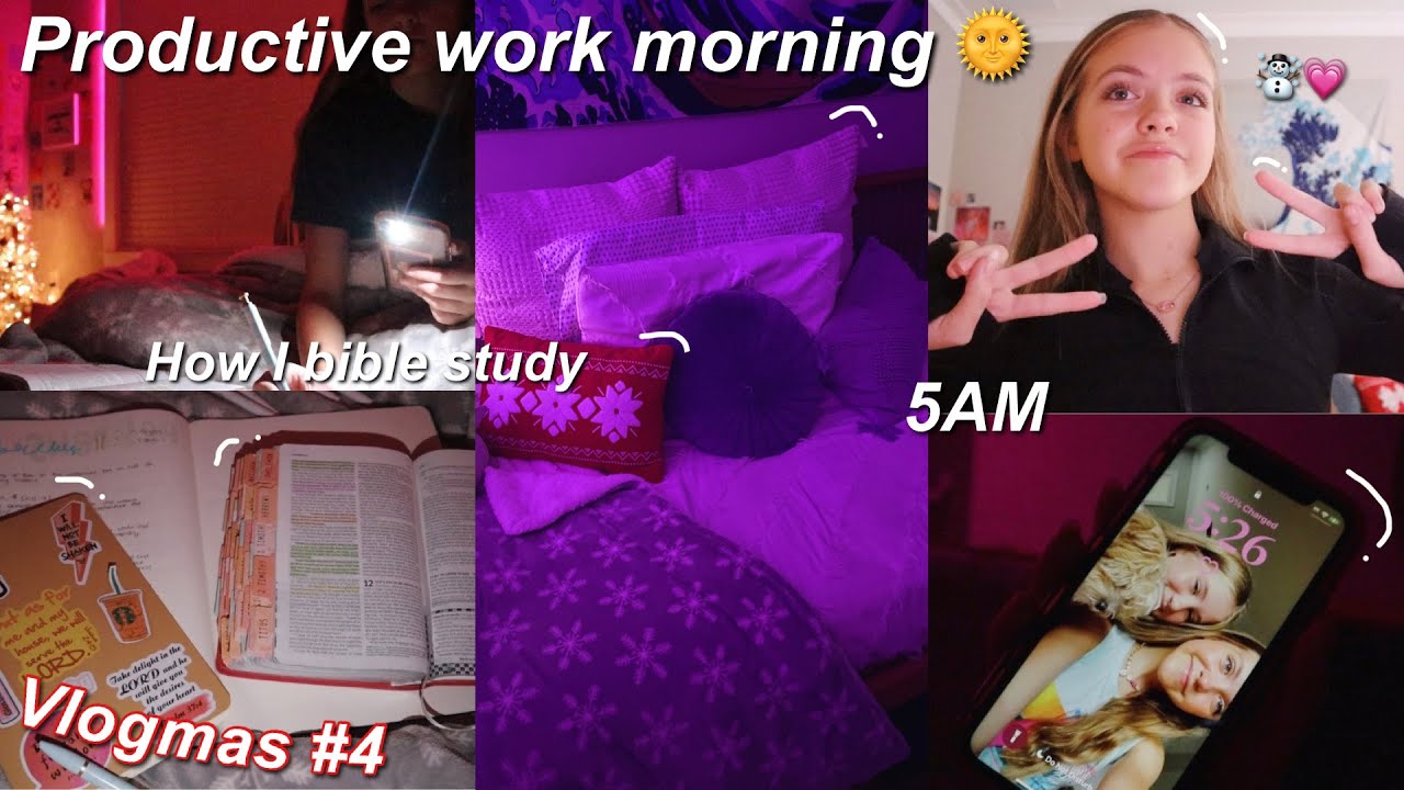 5AM productive *work* morning in my life ☃️🦌 // Vlogmas #4 - YouTube