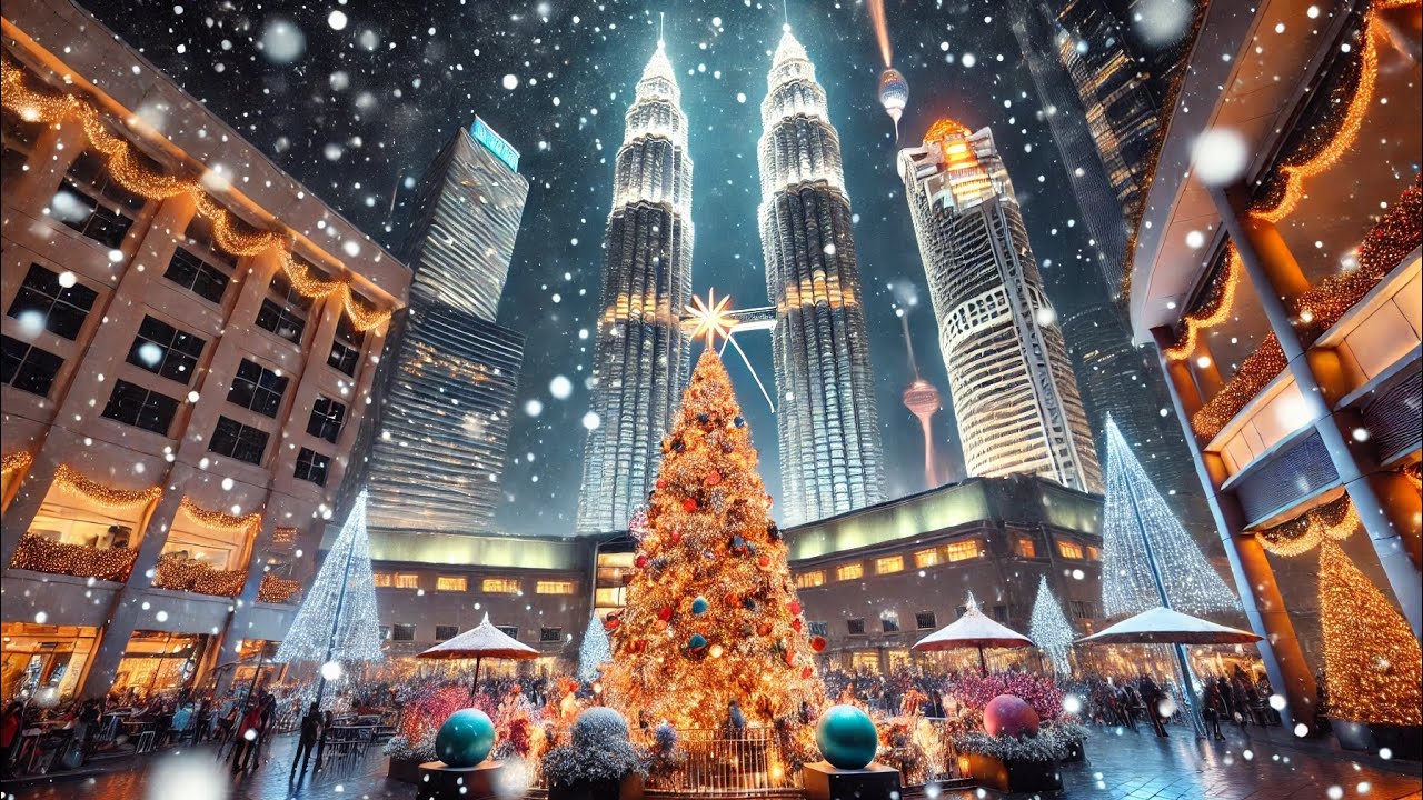 “Experience the magic of snow in KLCC! ️ A winter wonderland in the ...