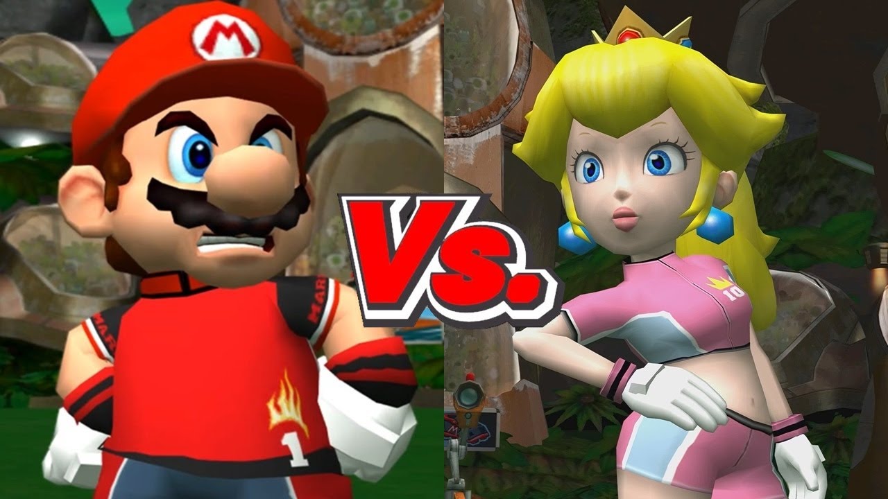 Super Mario Strikers - Mario/Toad Vs. Peach/Toad - YouTube