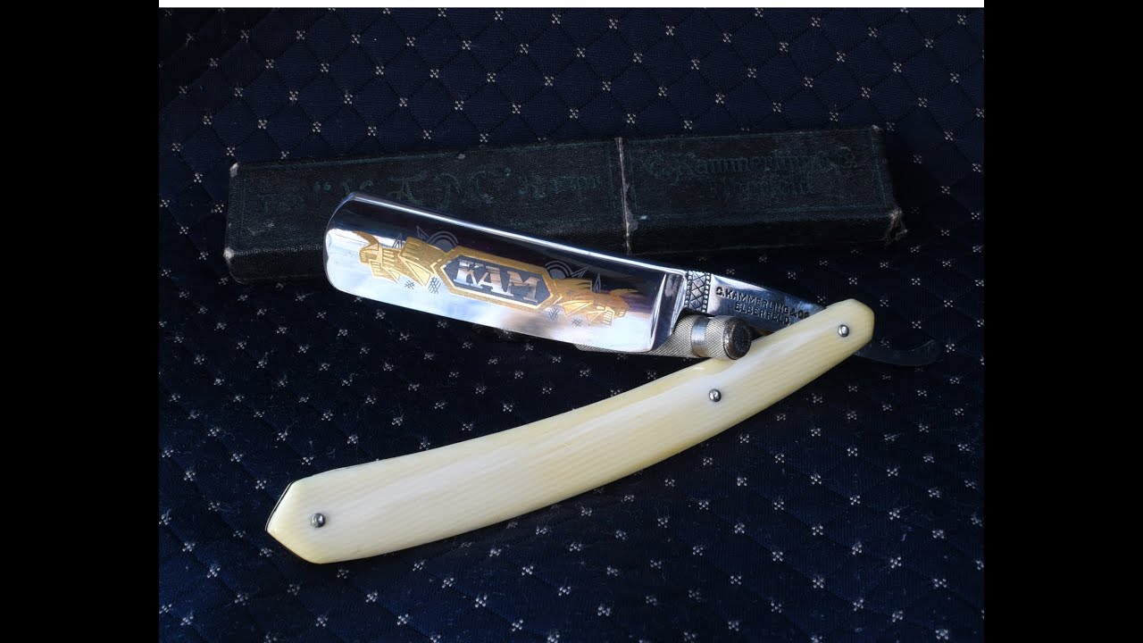 C Kammerling KAM vintage straight razor - YouTube