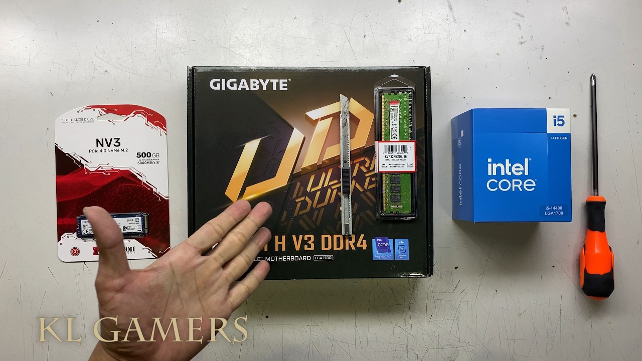 Speed run intel Core i5 14400 GIGABYTE H610M H V3 DDR4 Kingston NV3 SSD ...