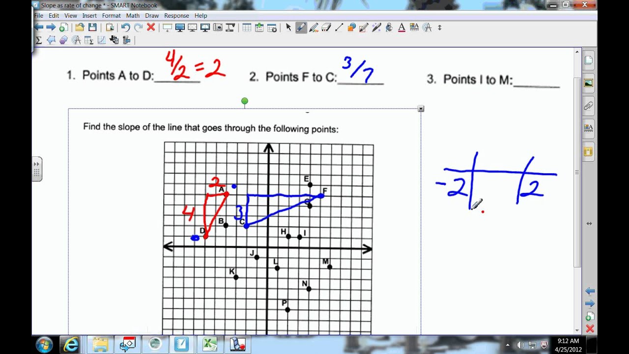 EOC review finding slope from a graph.wmv - YouTube