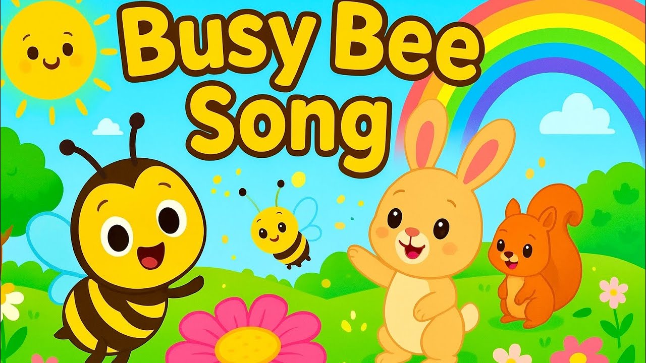 Busy Bee Song 🐝 | Fun Nursery Rhyme & Animal Friends | Kids Songs ...