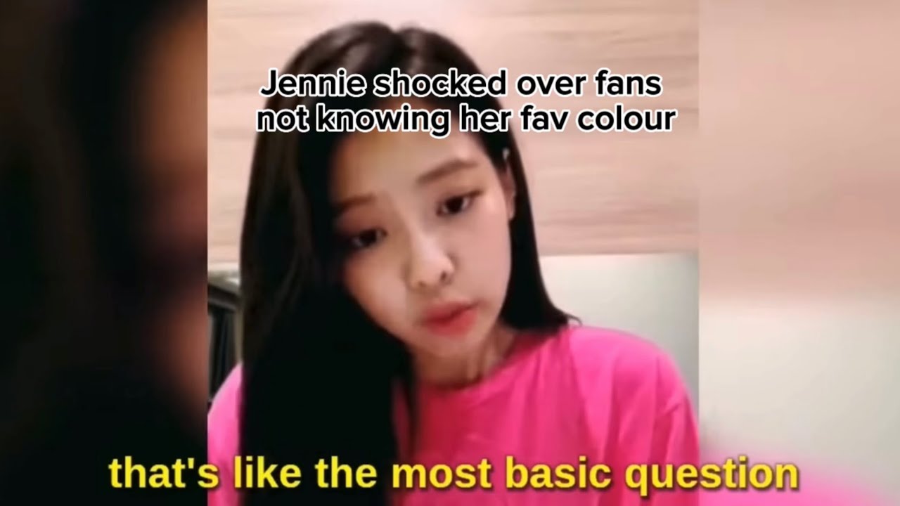 jennie shocked at fans not knowing her fav colour #blackpink #jennie # ...